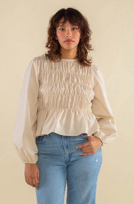 Marisol Bubble Sleeve Peplum Top SALE – Betty's Divine + Divine Trash Vintage